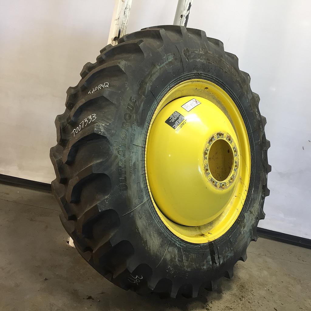 USED 520/85R42 Goodyear Farm UltraTorque Radial R-1 on John Deere ...